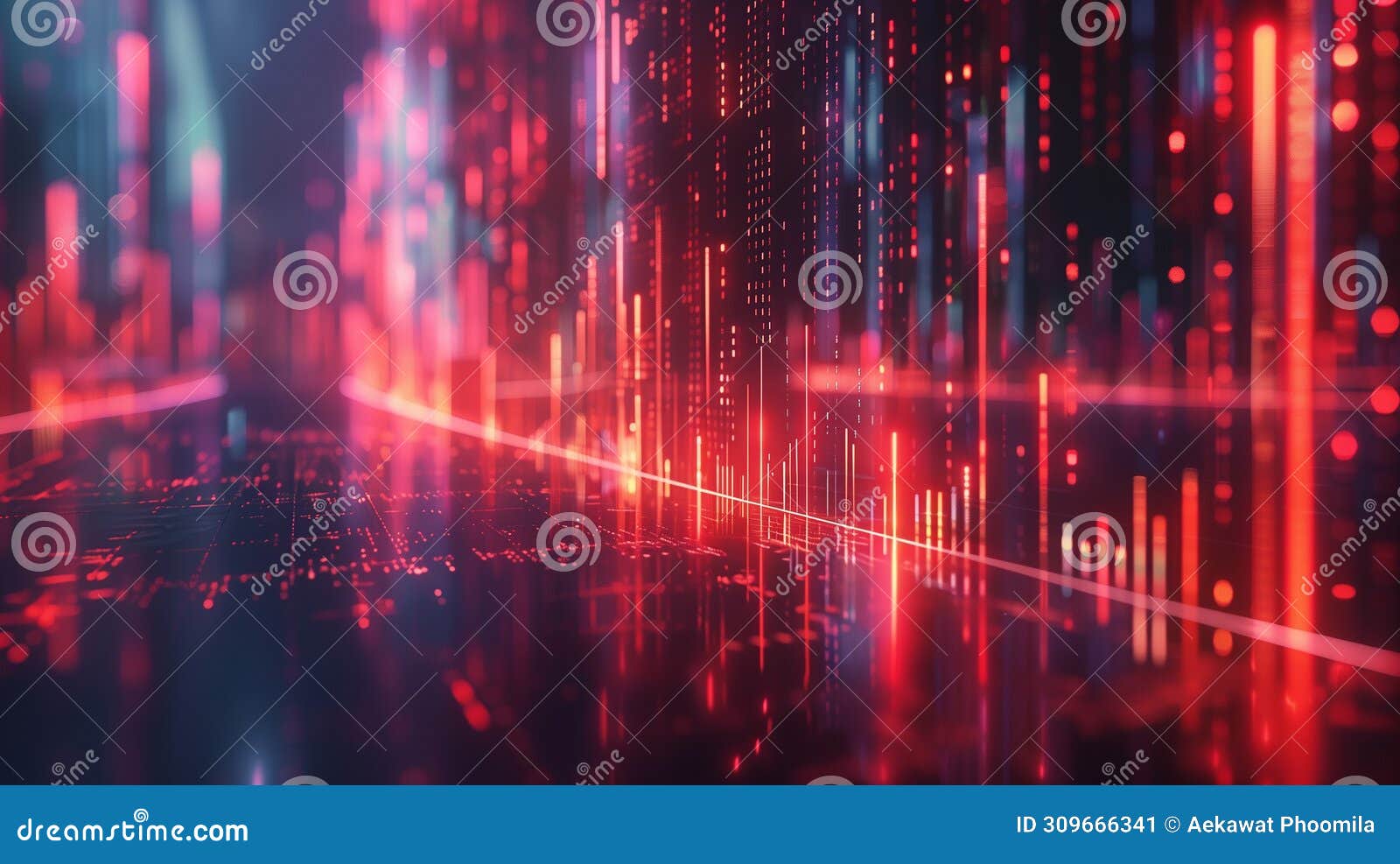 Financial Chart Digital Transformation Stock Illustration ...