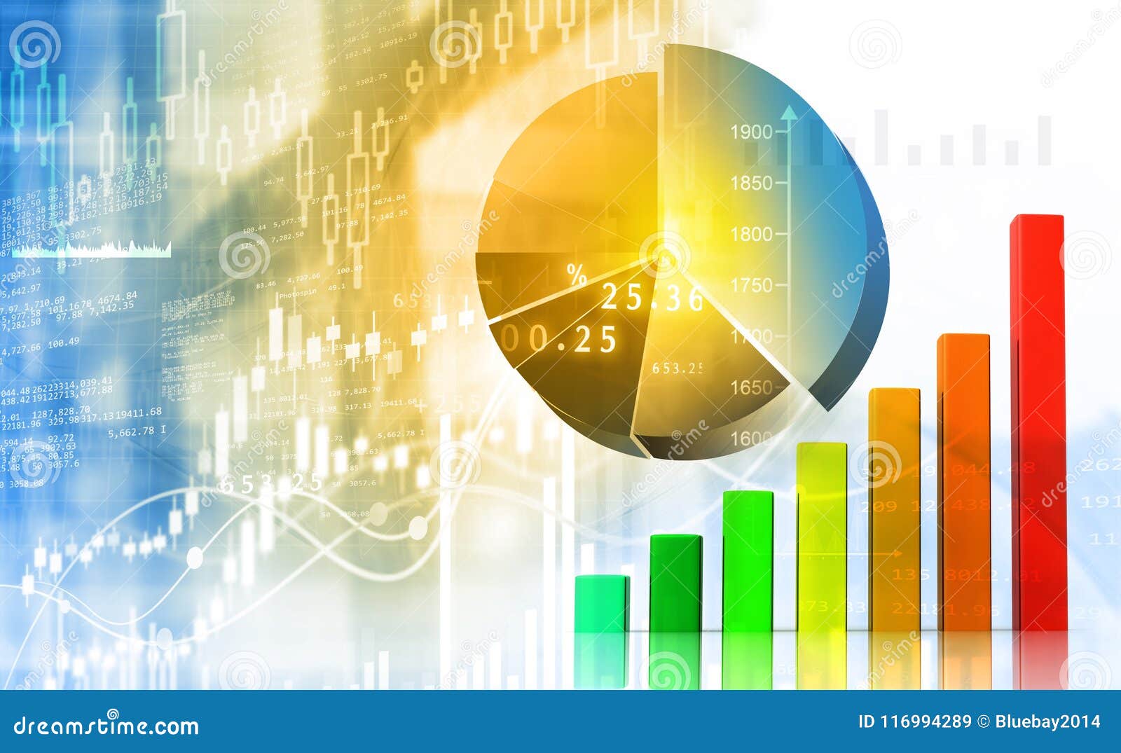 Financial chart and graphs stock illustration. Illustration of future ...