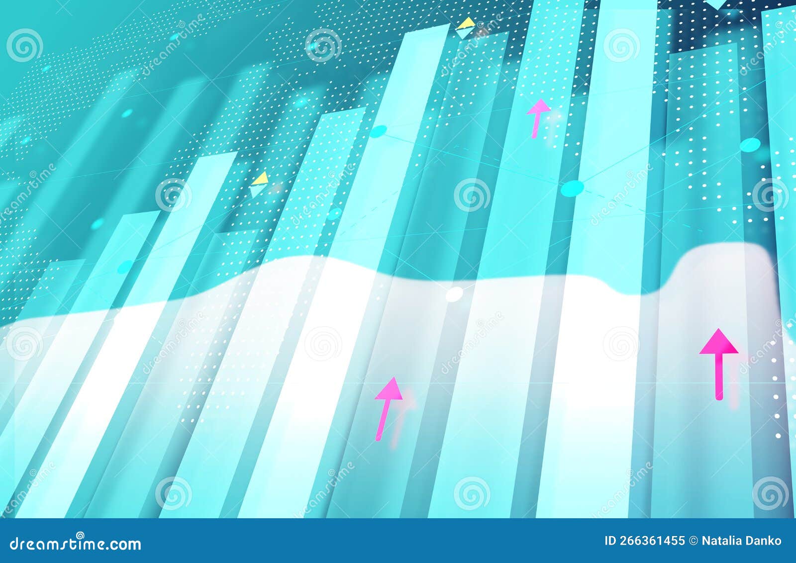 Financial Chart with Growing Indicators, Growth Dynamics in Business ...