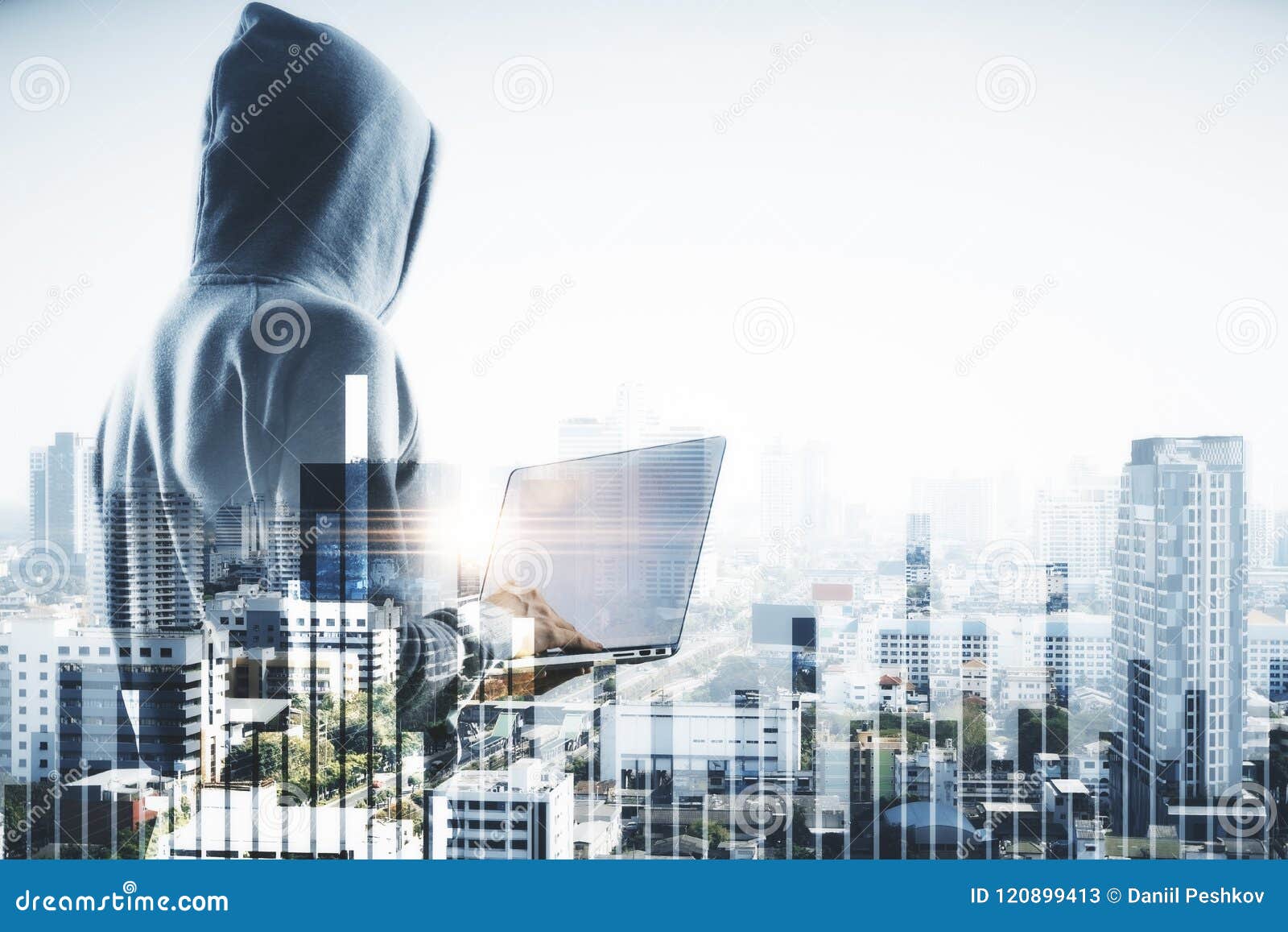 Financial chart and hacker stock illustration. Illustration of creative ...