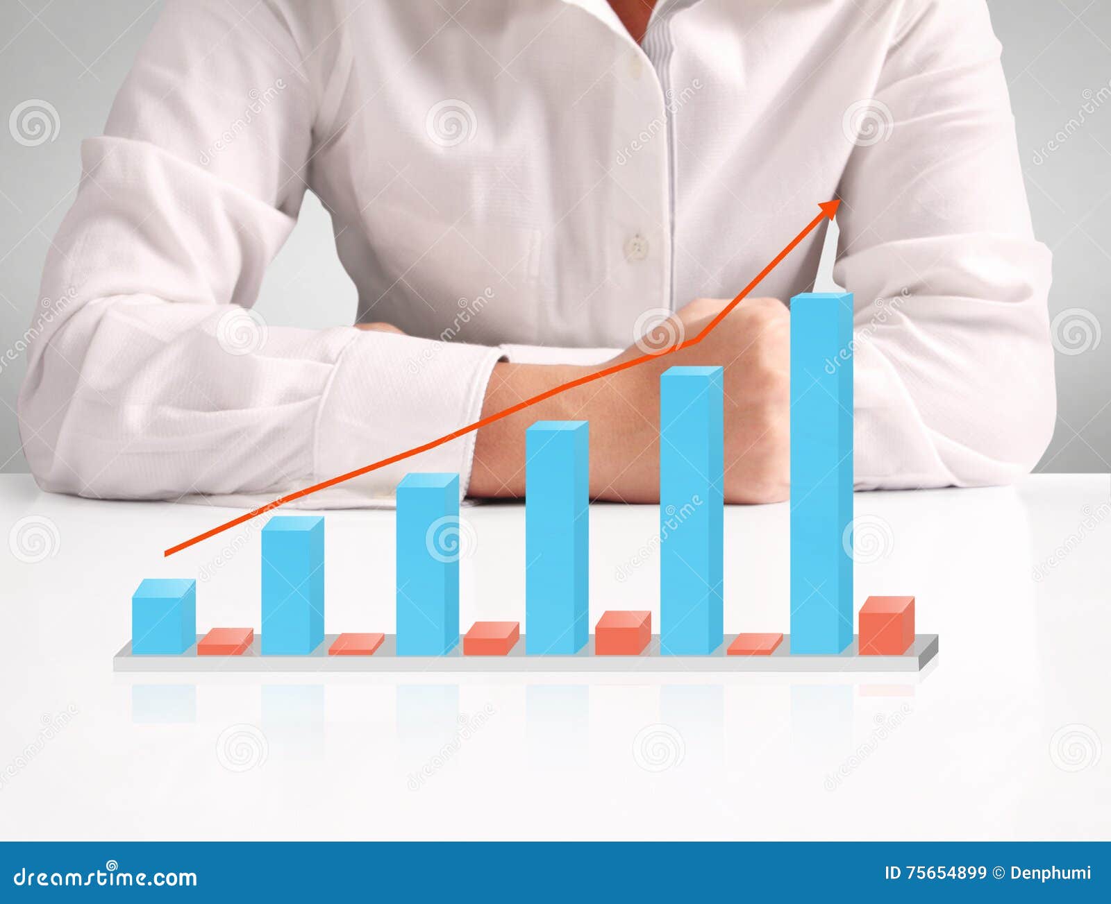 Financial Chart Symbols Coming from Hand Stock Image - Image of capital ...