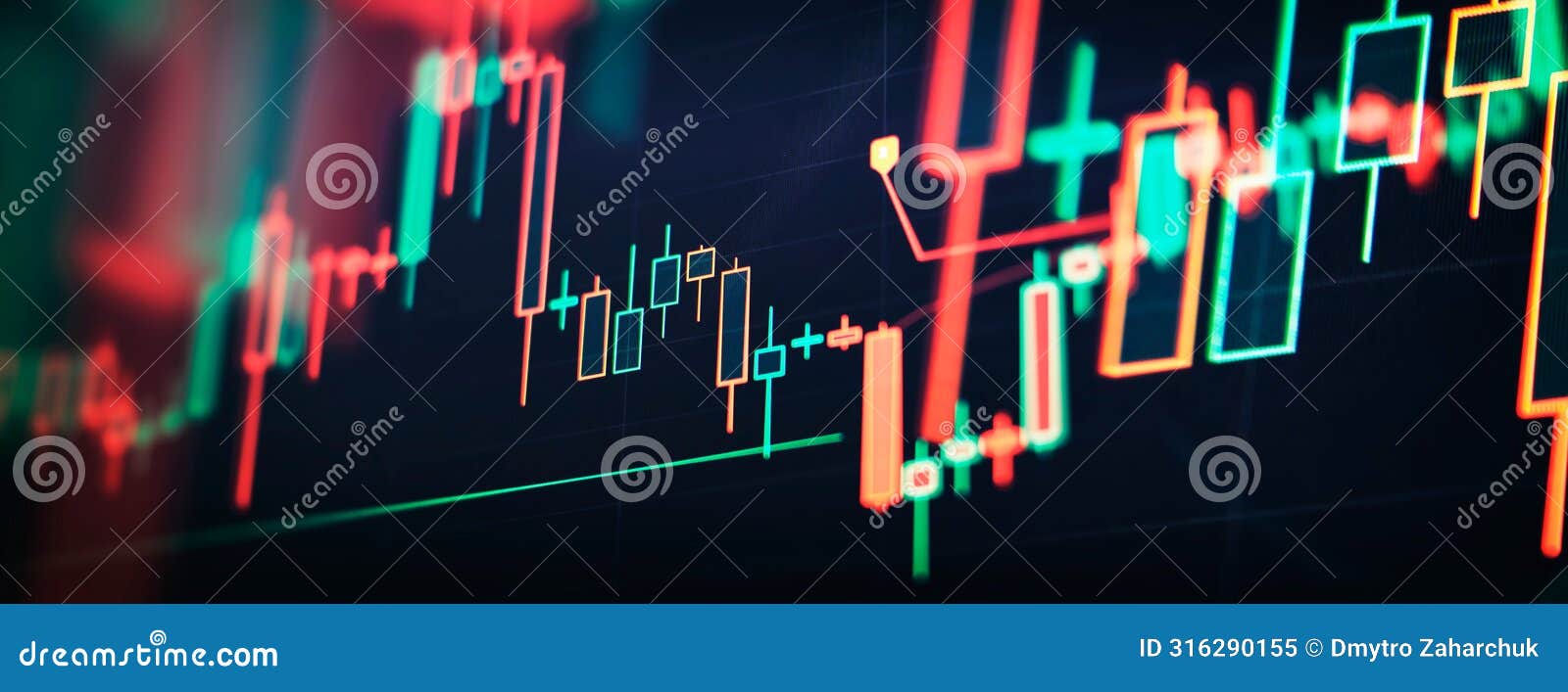 Financial Chart with Up Trend Line Graph. Wealth Management with Risk ...