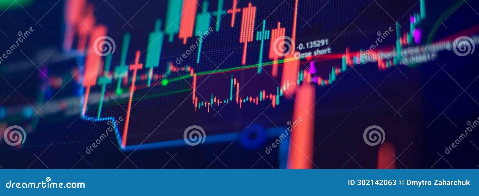 Financial Chart with Up Trend Line Graph. Wealth Management with Risk ...