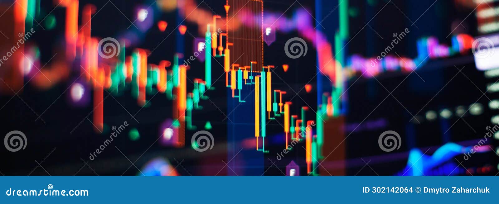 Financial Chart with Up Trend Line Graph. Wealth Management with Risk ...