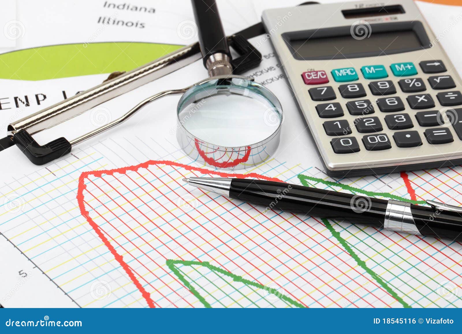 Financial charts stock photo. Image of chart, funds, color - 18545116
