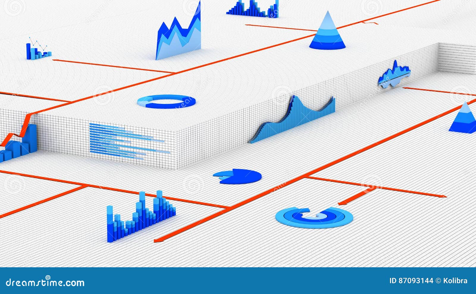 Financial charts stock illustration. Illustration of line - 87093144