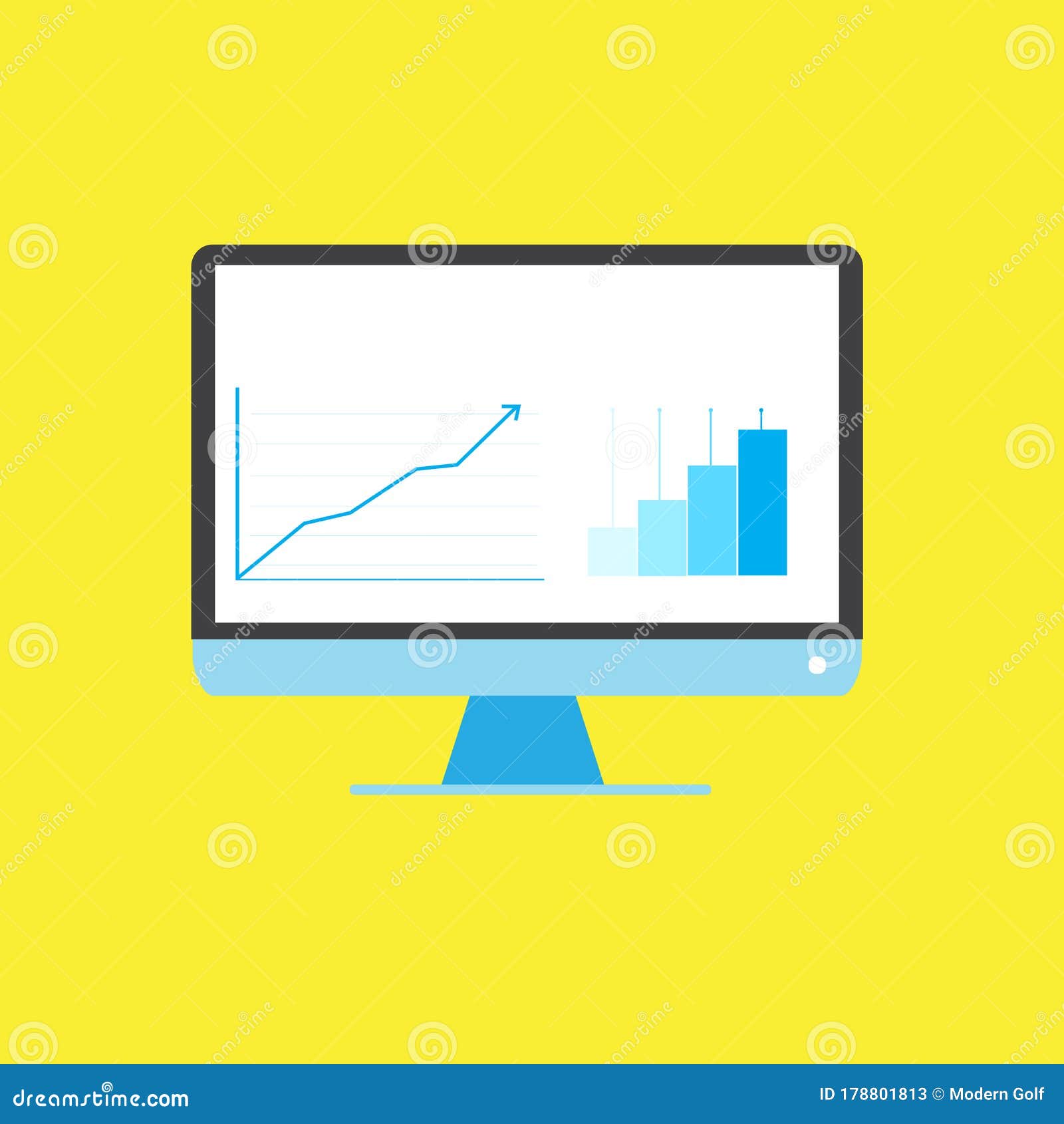 Financial Charts and Graph.business,Vector Illustration. Stock Vector ...