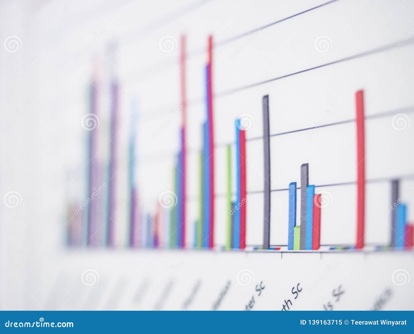 Financial Charts and Graph Data Business Growth Report Stock Image ...