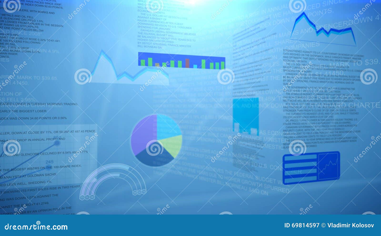 Financial Charts and Graphs. Abstraction Stock Illustration ...