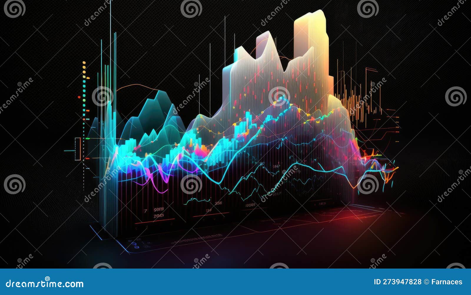 Financial Charts Illustration Stock Illustration - Illustration of ...