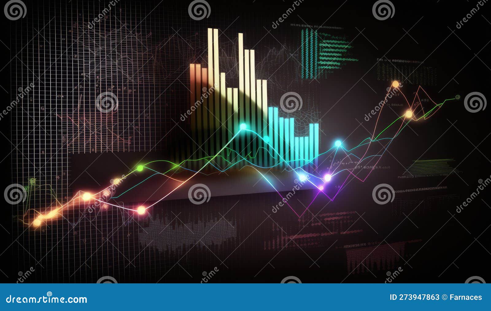 Financial Charts Illustration Stock Illustration - Illustration of ...