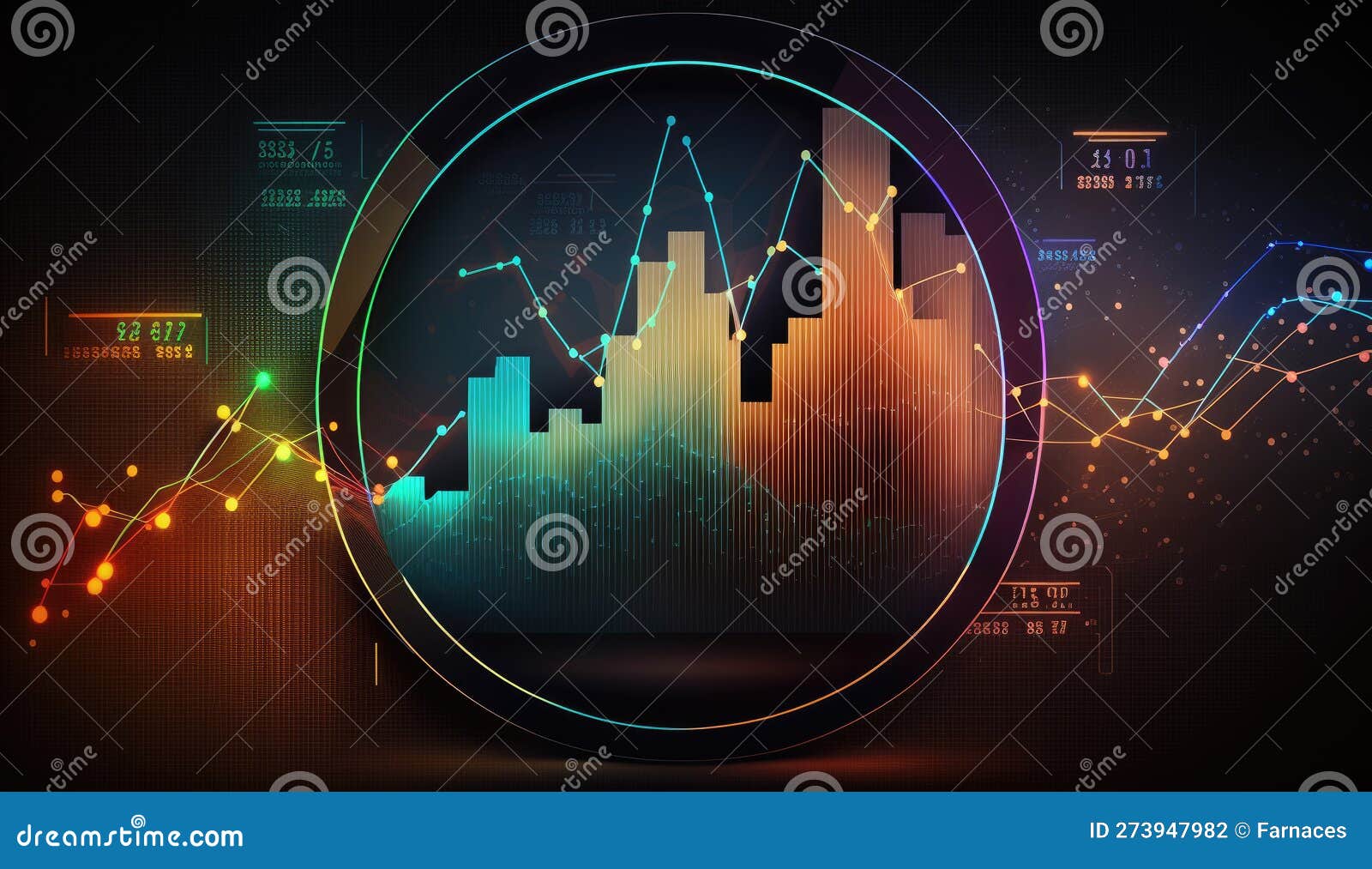 Financial Charts Illustration Stock Illustration - Illustration of ...