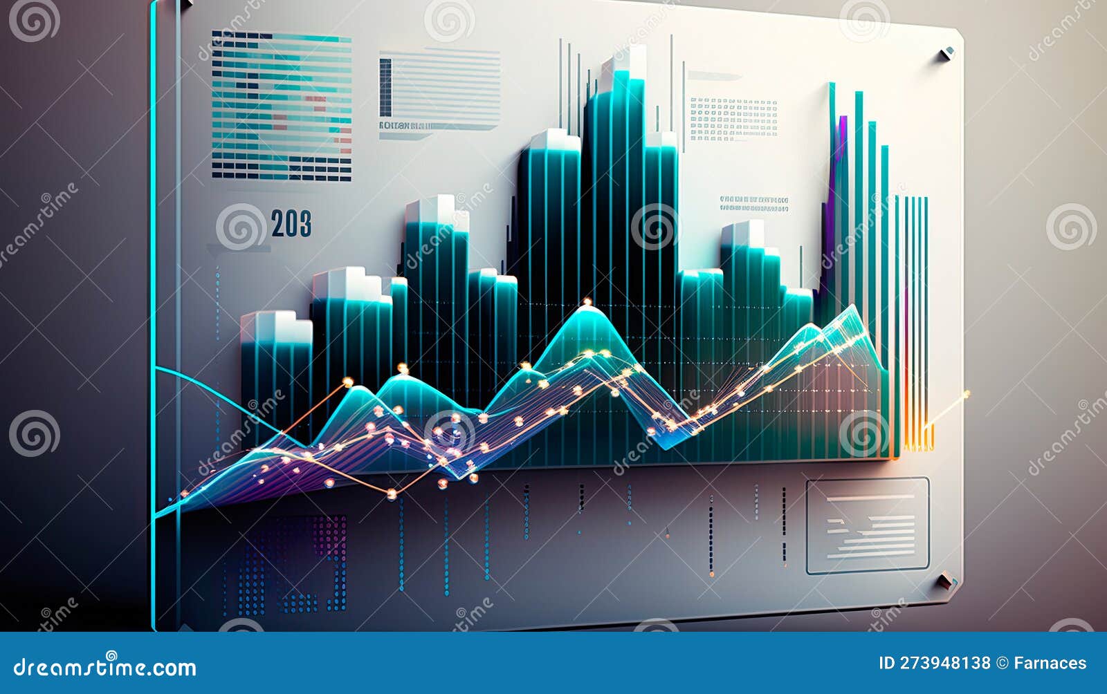Financial Charts Illustration Stock Illustration - Illustration of ...
