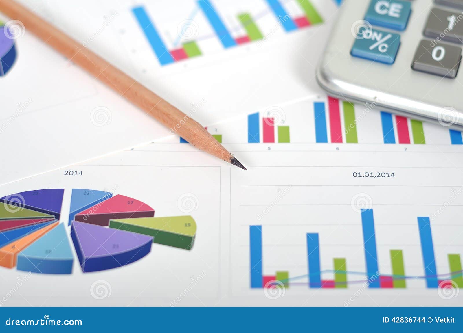 Financial charts stock photo. Image of annual, calculator - 42836744
