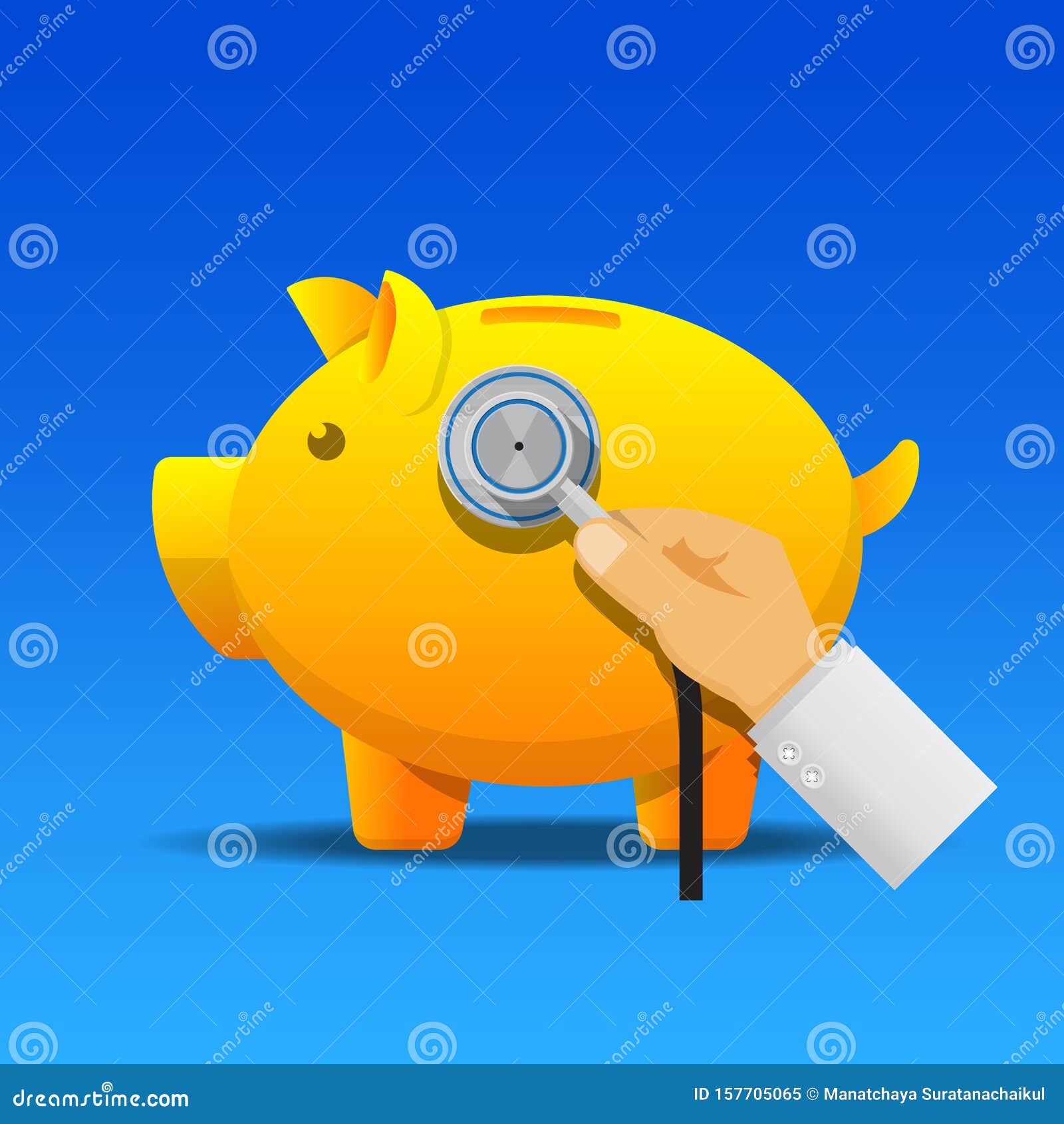 Financial Check Up Concept. Stock Illustration - Illustration of cash ...