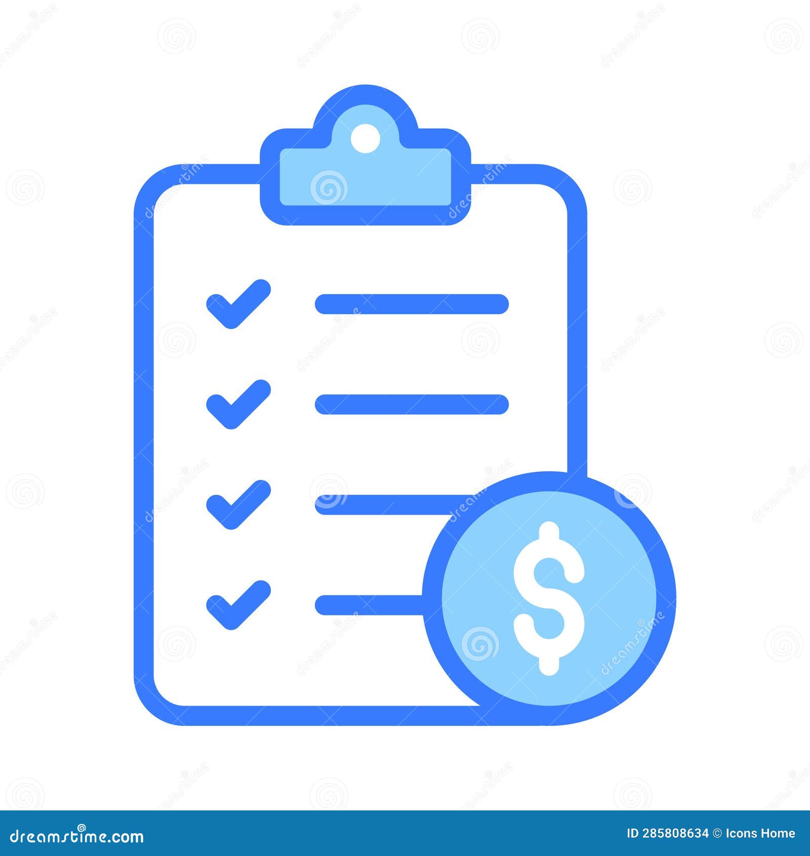 Financial Checklist Vector Design in Trendy Style, Editable Icon Stock ...