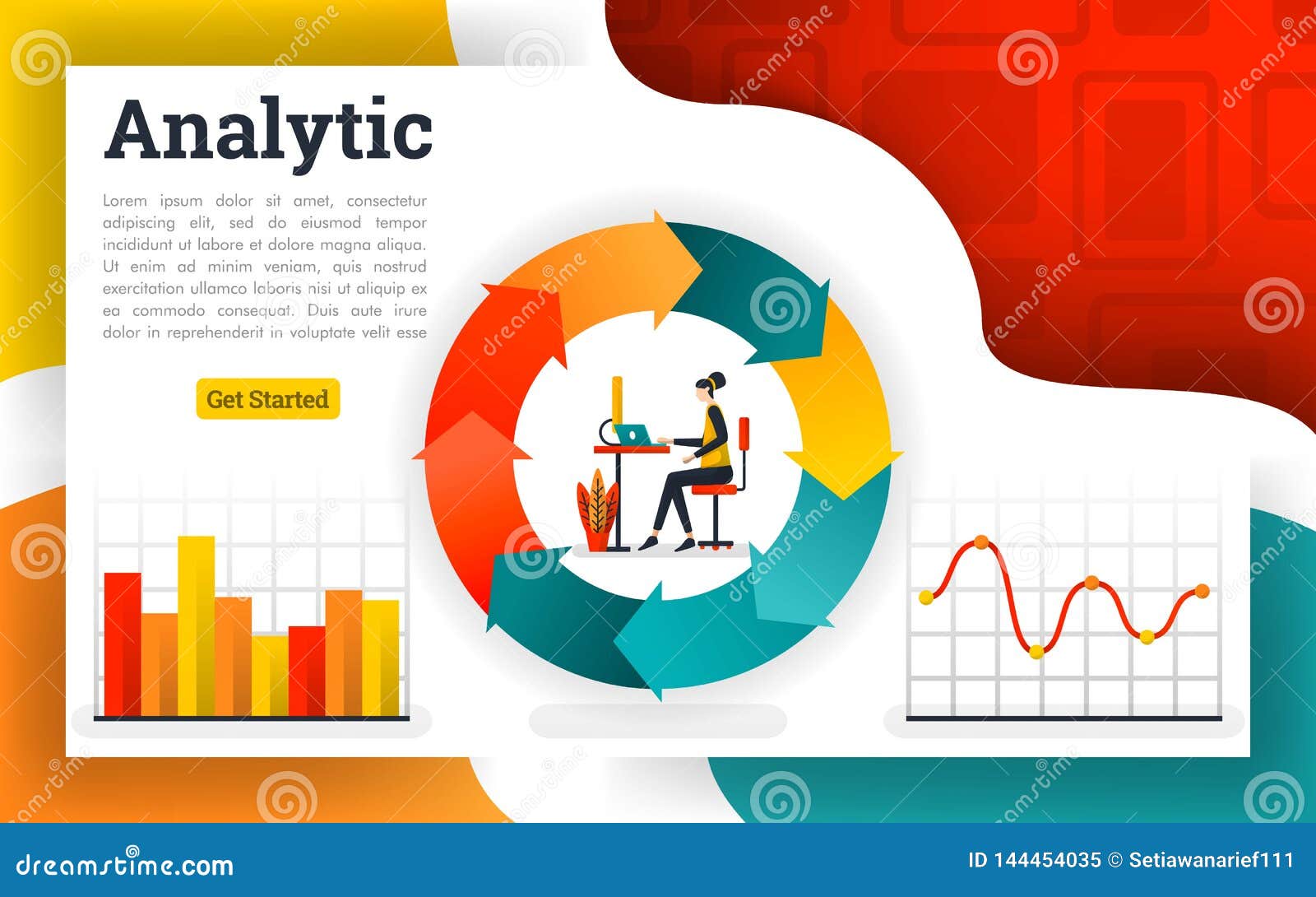 Financial Circulation Diagrams and Flowchart Reports Stock Vector ...