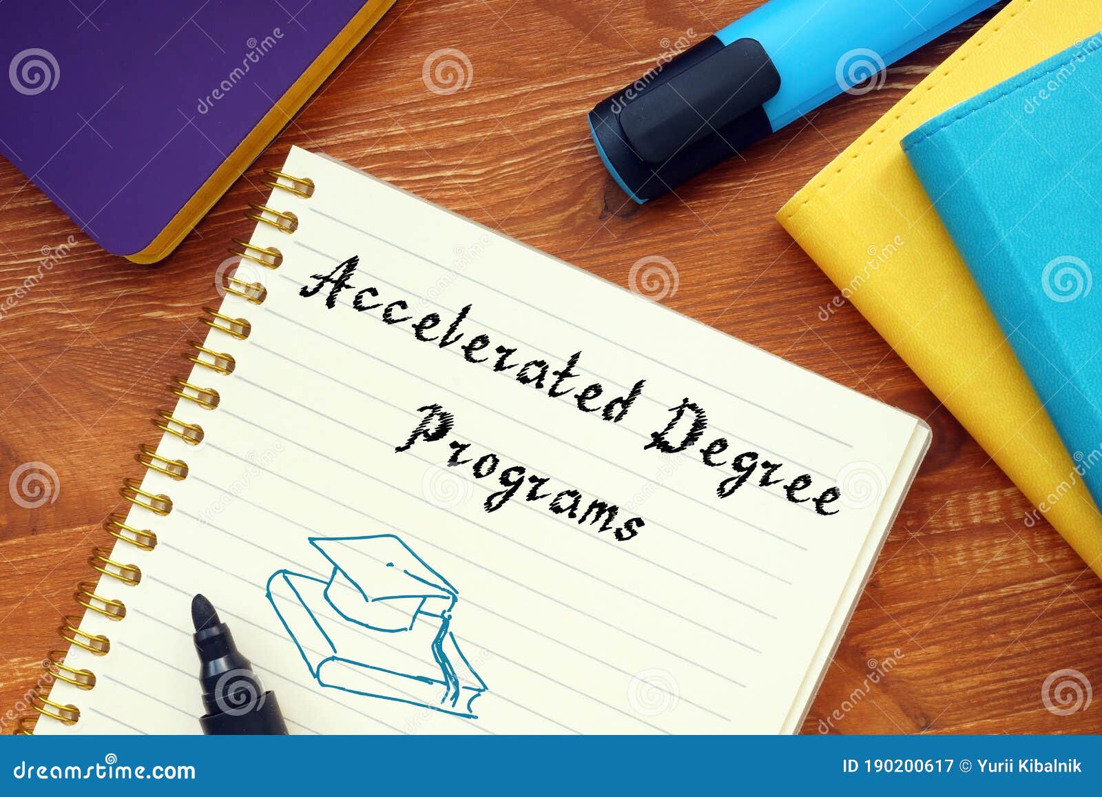 Financial Concept about Accelerated Degree Programs with Phrase on the ...