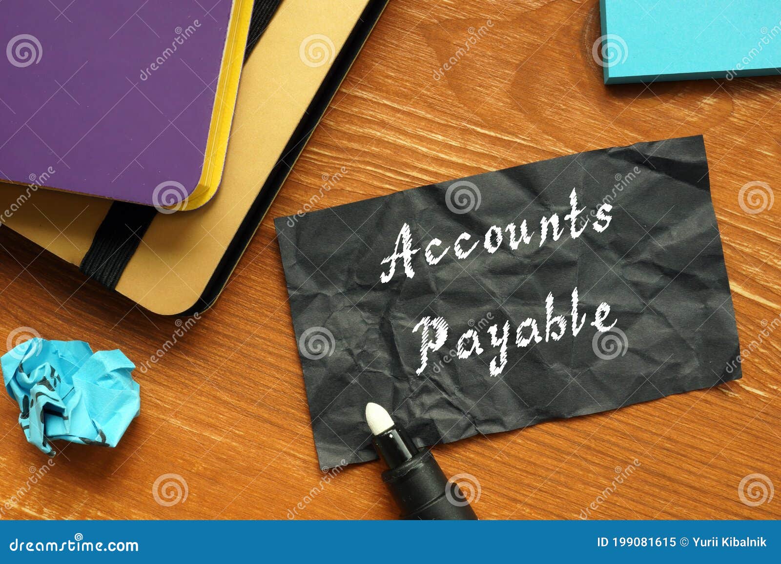 Financial Concept about Accounts Payable with Sign on the Page Stock ...
