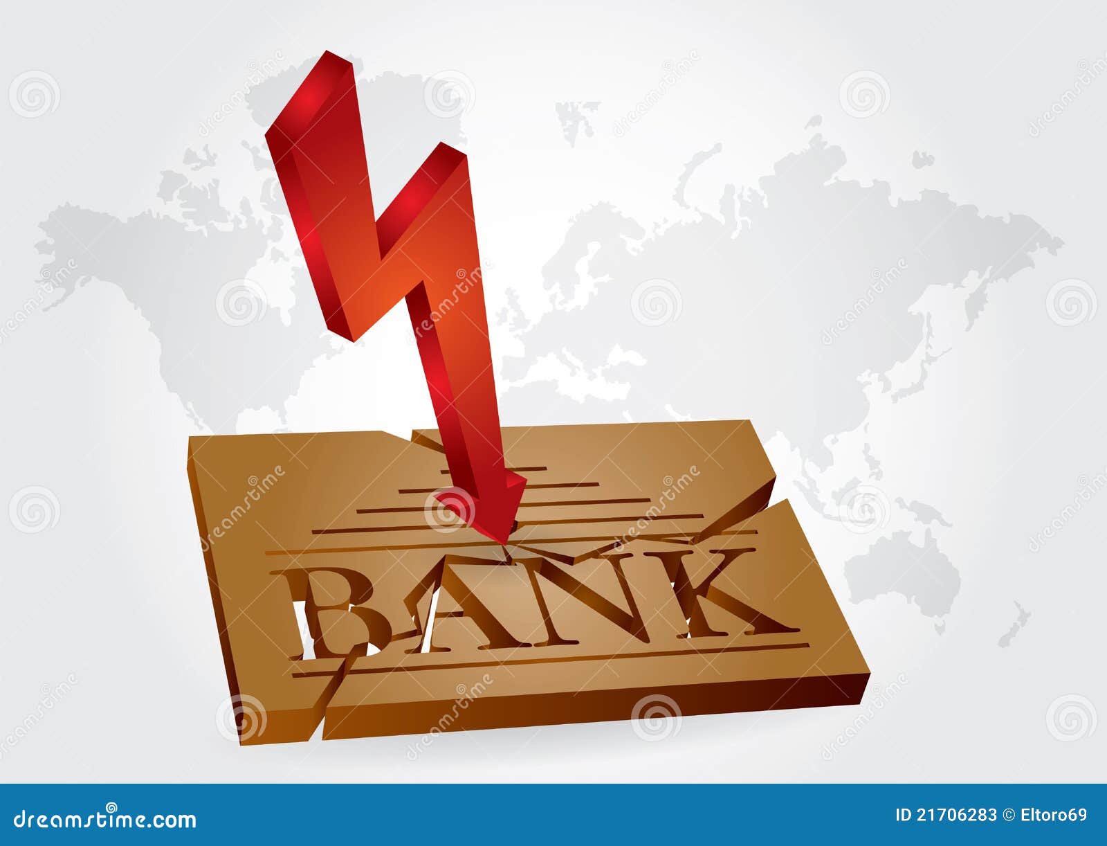 Financial Concept - Bank Failures Stock Vector - Illustration of crisis ...