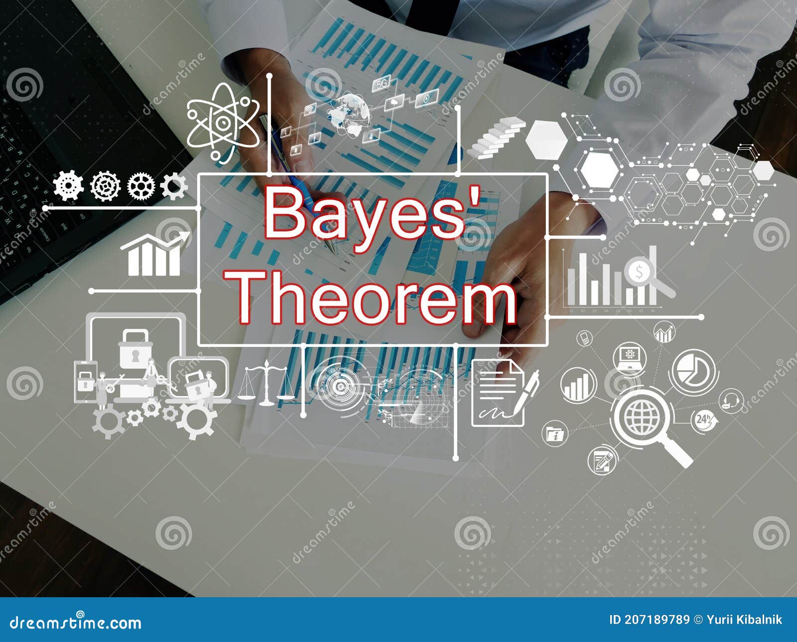Financial Concept about Bayes` Theorem with Phrase on the Page Stock ...