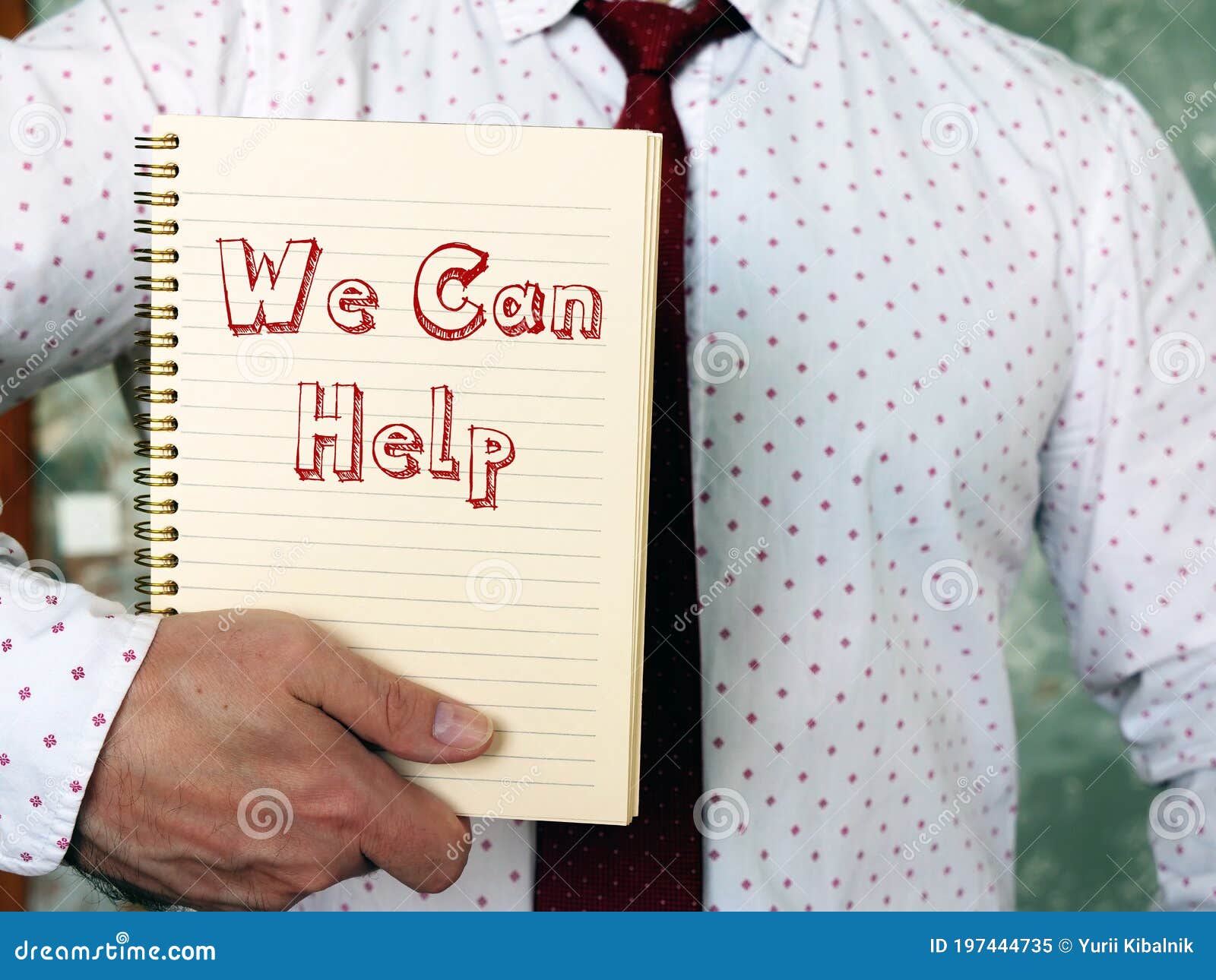 Financial Concept about we Can Help with Phrase on the Sheet Stock ...