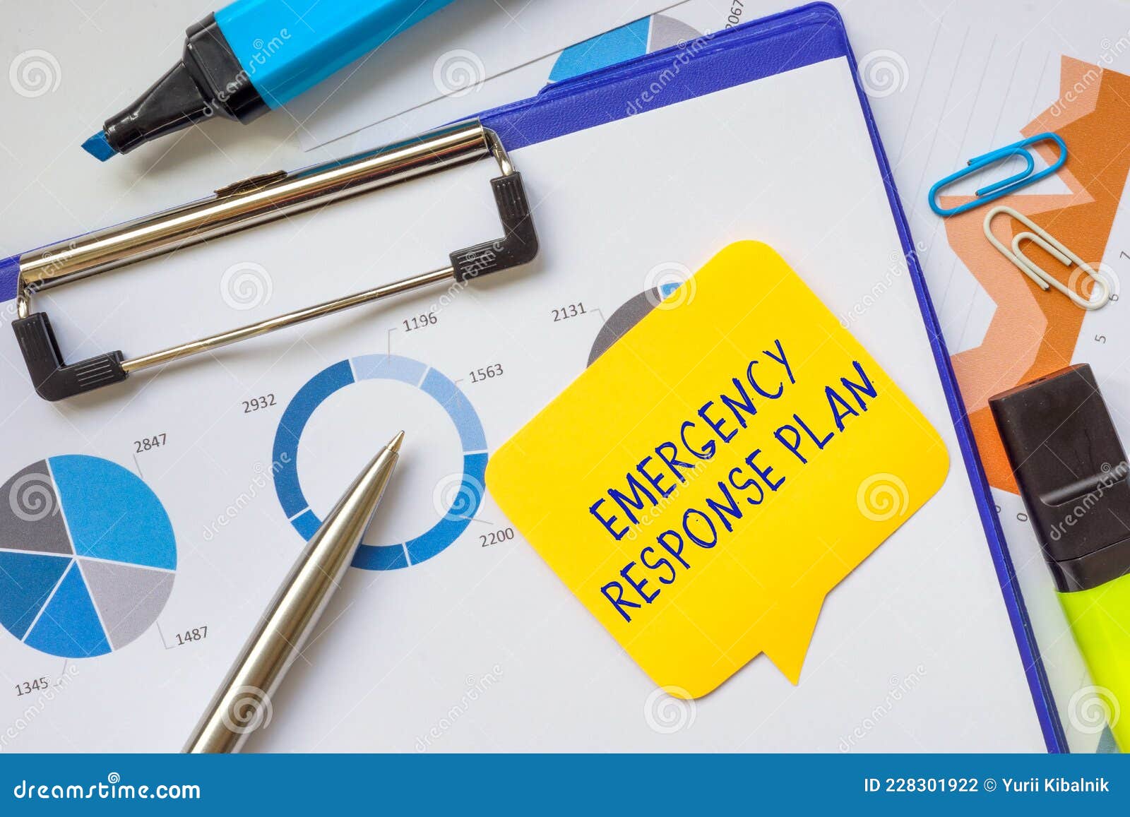 Financial Concept about Emergency Response Plan with Sign on the Piece ...