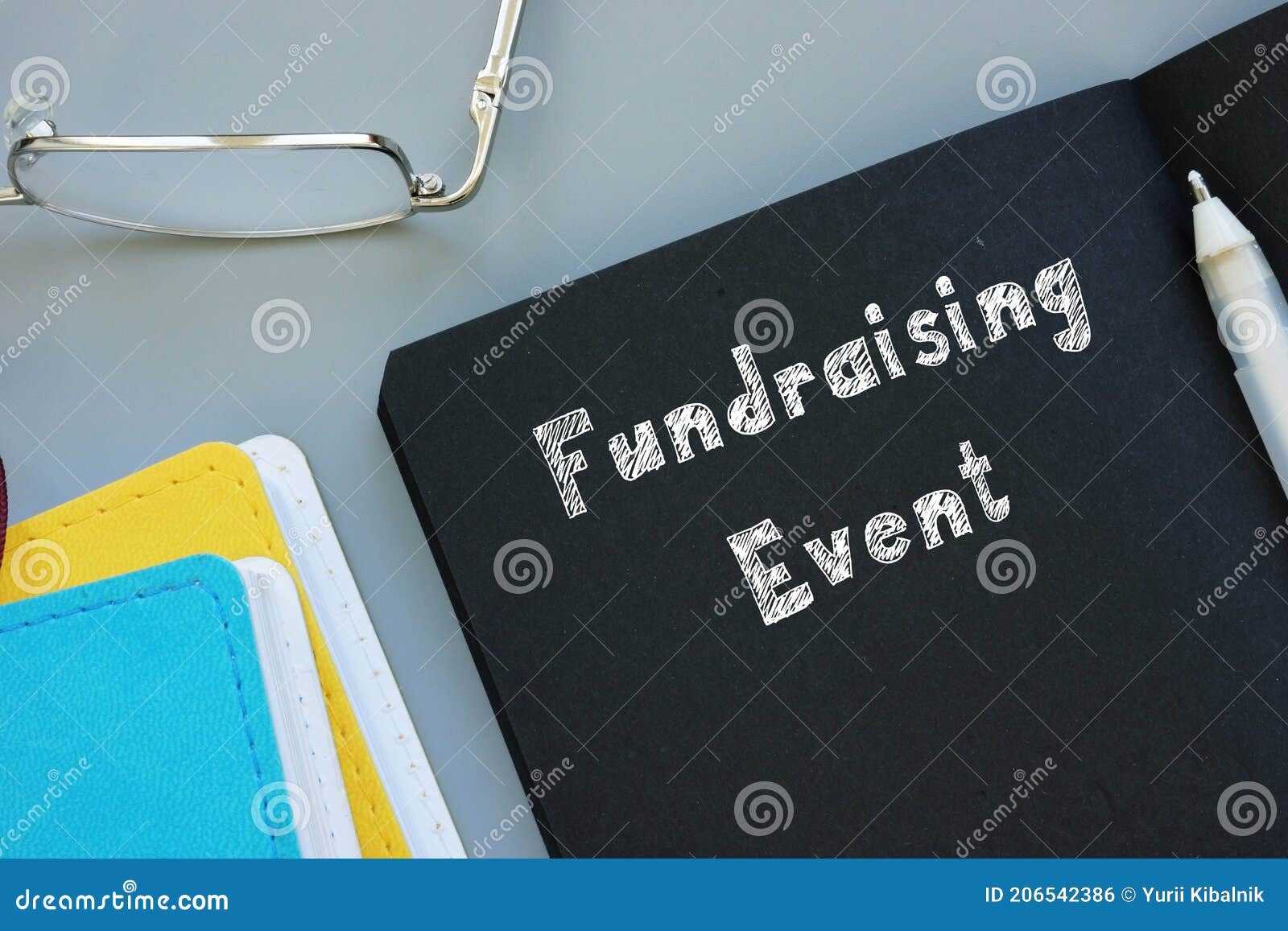 Financial Concept about Fundraising Event with Inscription on the Page ...