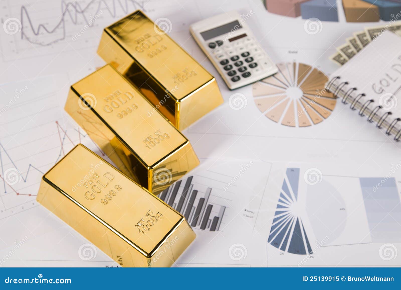 Financial Concept, Gold Bars Stock Image - Image of rich, market: 25139915