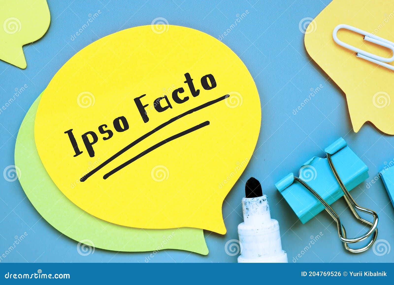 Financial Concept about Ipso Facto with Sign on the Page Stock Photo ...