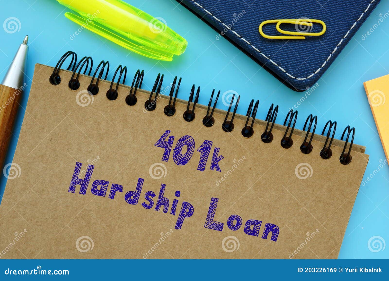 Financial Concept about 401k Hardship Loan with Phrase on the Sheet ...