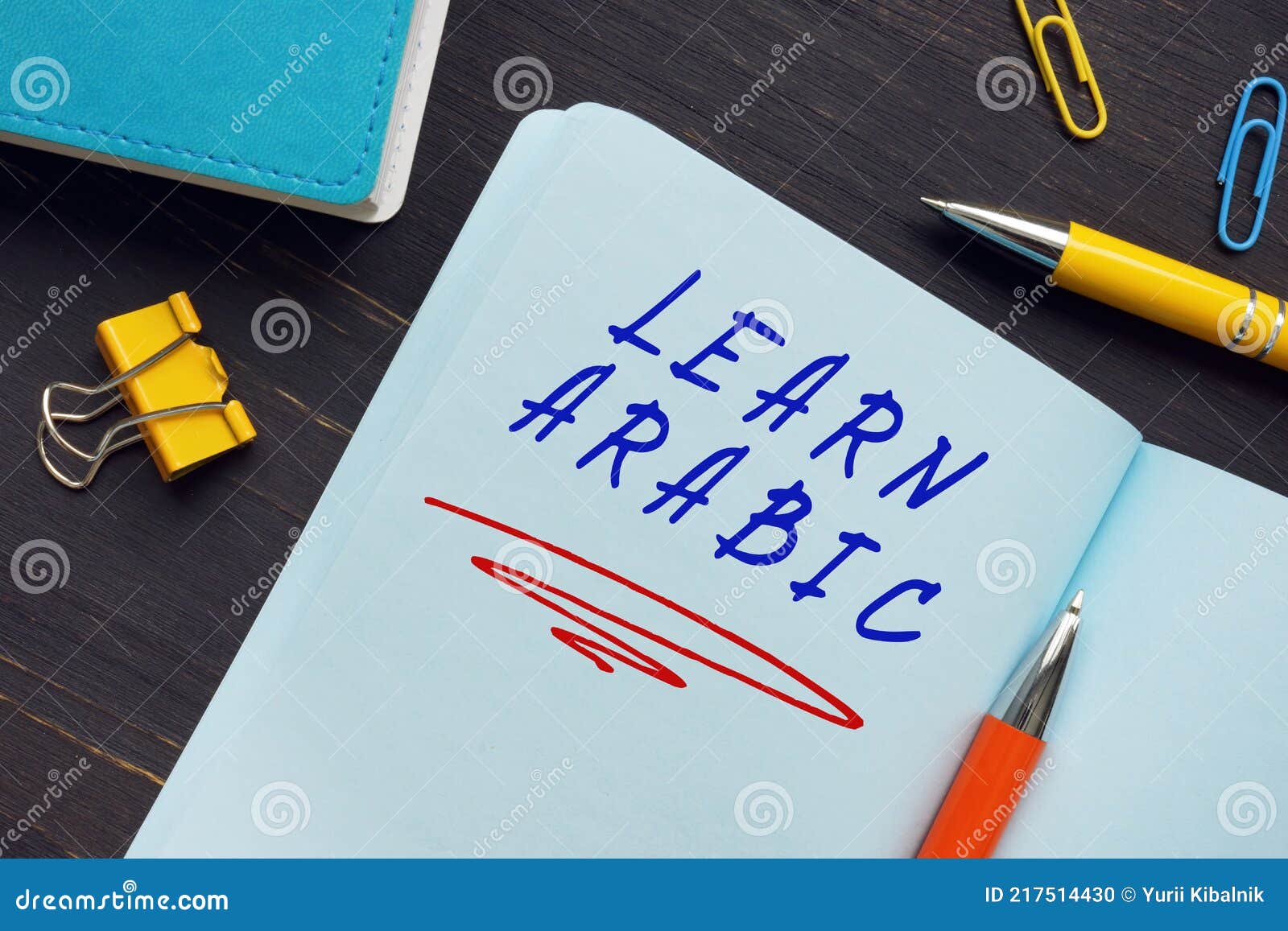 Financial Concept about LEARN ARABIC with Phrase on the Page Stock ...