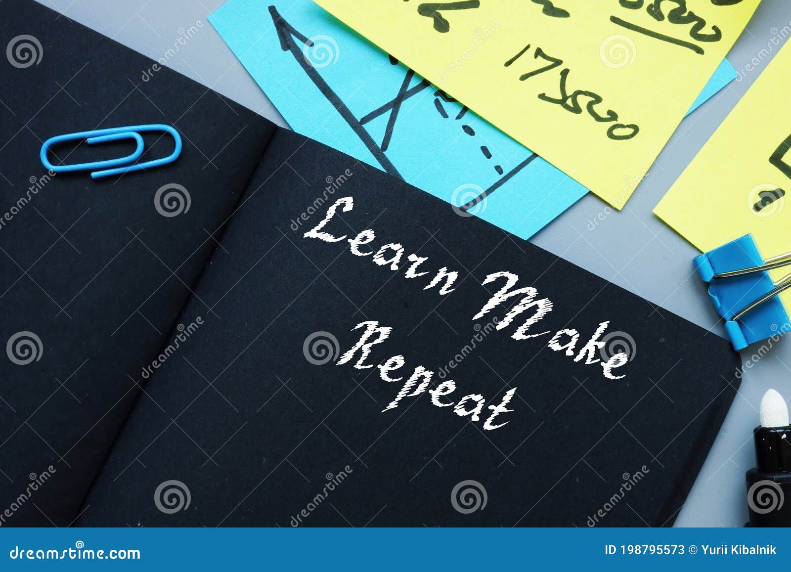 Financial Concept about Learn Make Repeat with Phrase on the Sheet ...