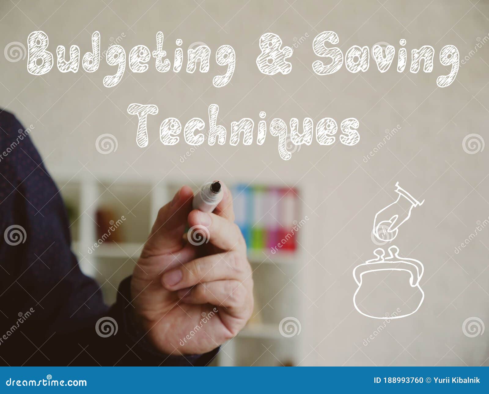 Financial Concept Meaning Budgeting & Saving Techniques with Inscription on the Sheet Stock ...