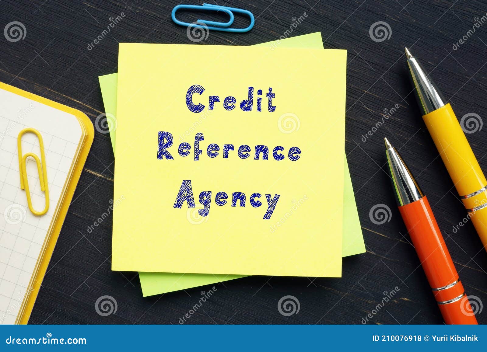 Financial Concept Meaning Credit Reference Agency with Phrase on the ...