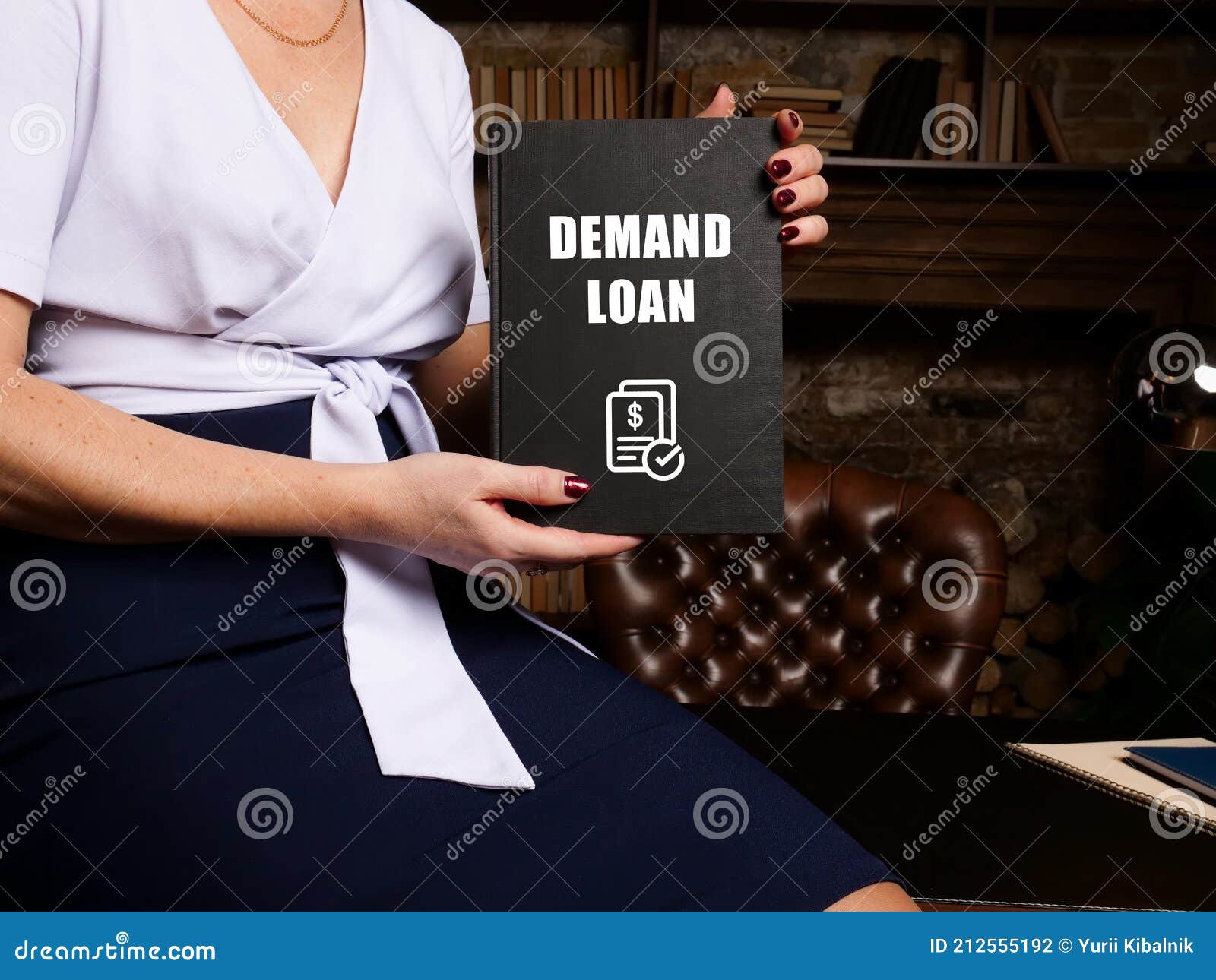 Financial Concept Meaning DEMAND LOAN with Phrase on Black Notepad Stock Illustration ...