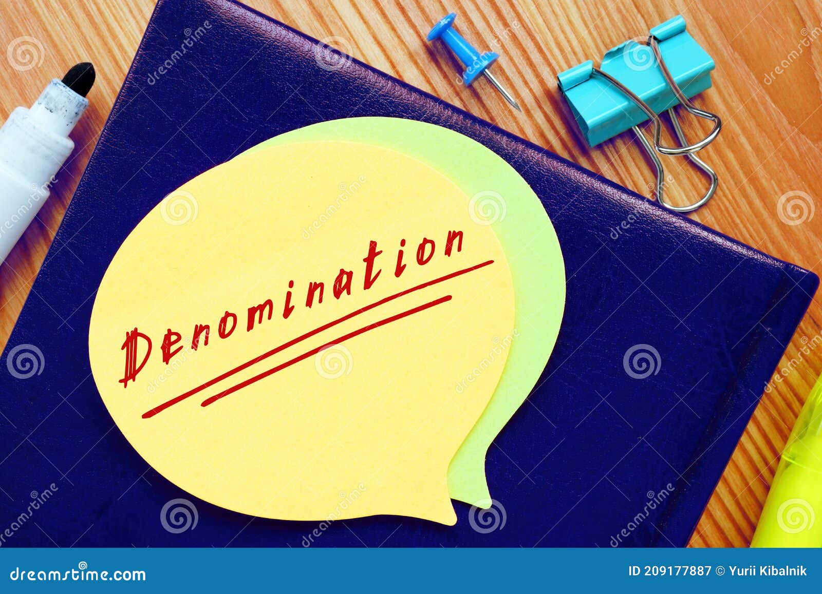 Financial Concept Meaning Denomination with Phrase on the Sheet Stock ...