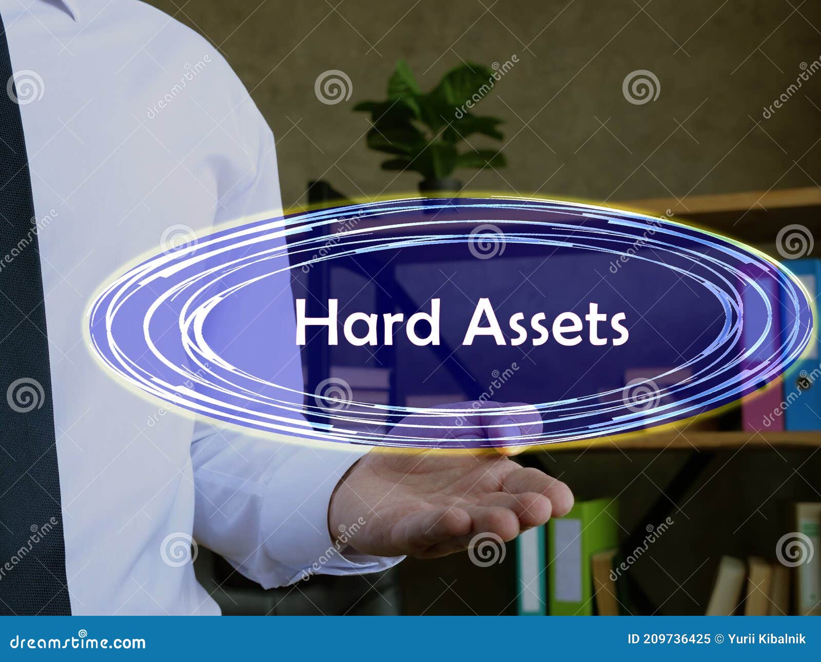 Financial Concept Meaning Hard Assets with Sign on the Page Stock Image ...