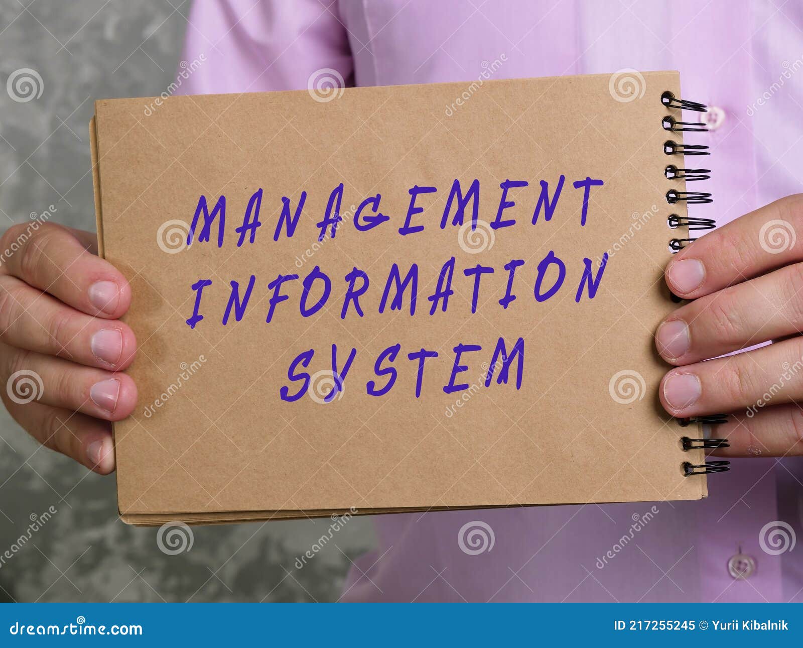 MANAGEMENT INFORMATION SYSTEM Concept. Note Book With Text Stock Image ...