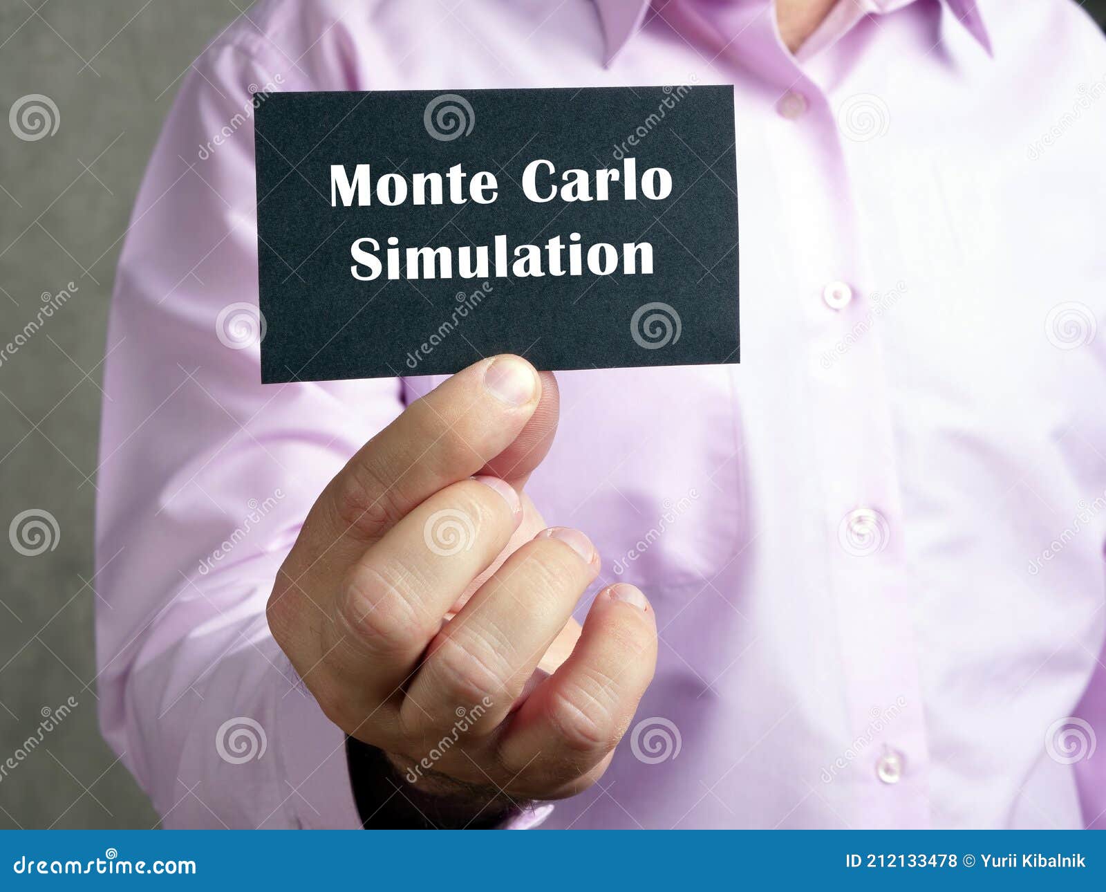 Financial Concept Meaning Monte Carlo Simulation with Sign on the Sheet ...