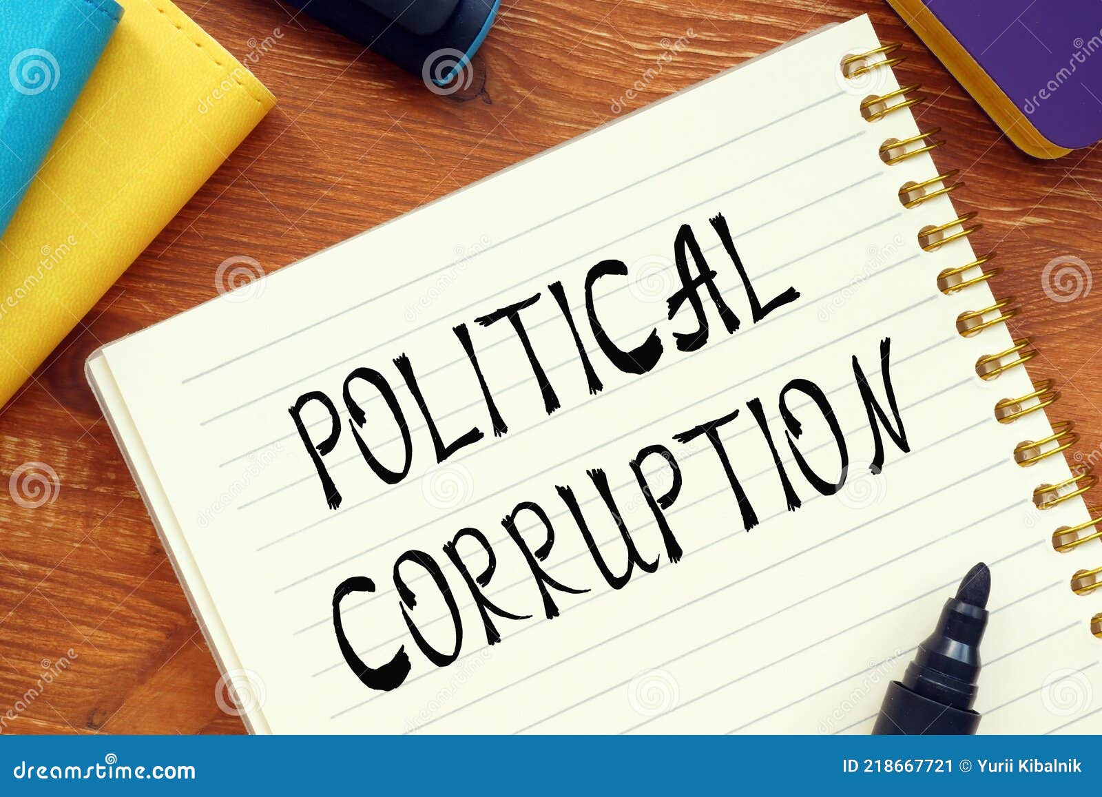 Financial Concept Meaning POLITICAL CORRUPTION Question Marks with ...