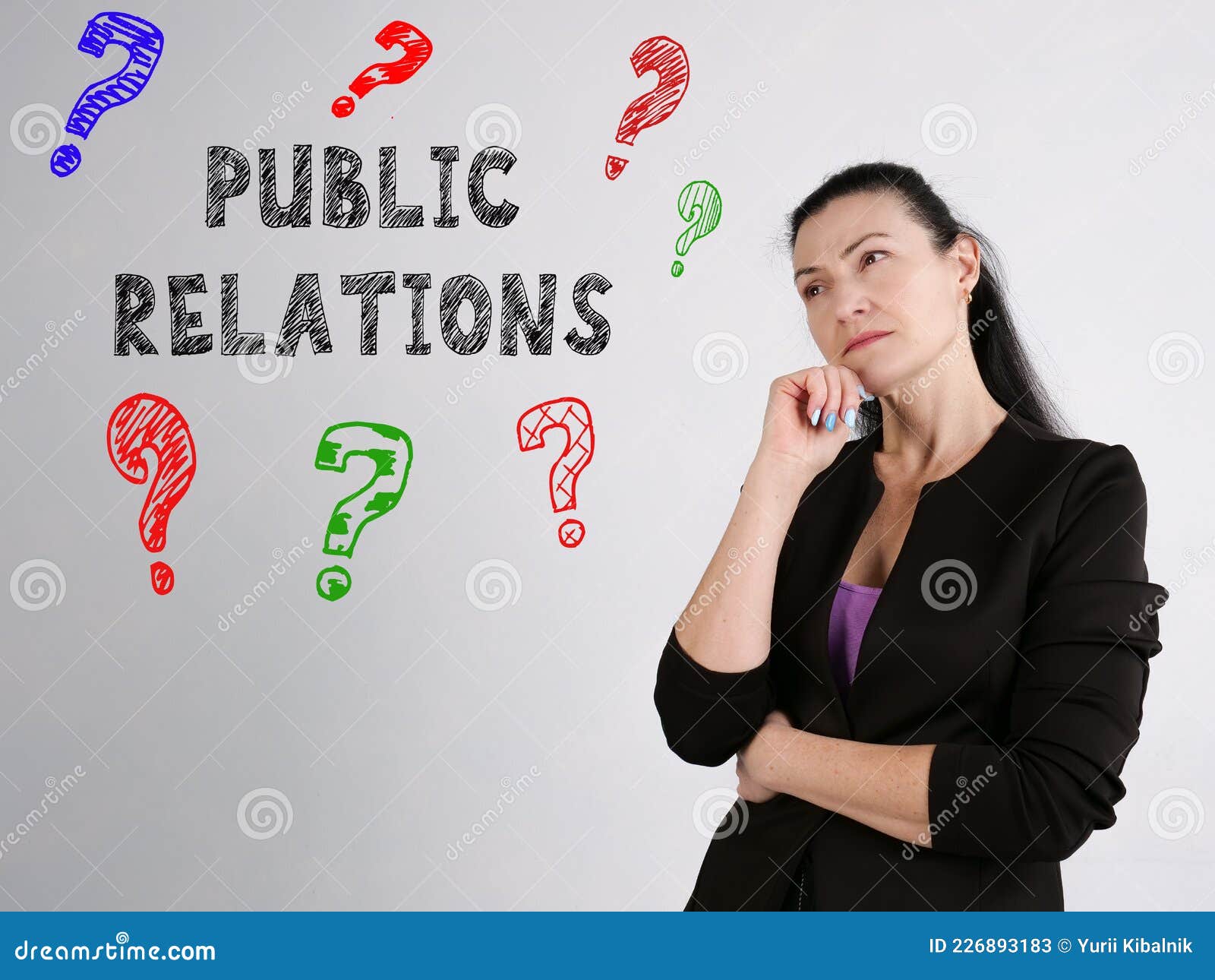 Financial Concept Meaning PUBLIC RELATIONS Question Marks with Phrase ...
