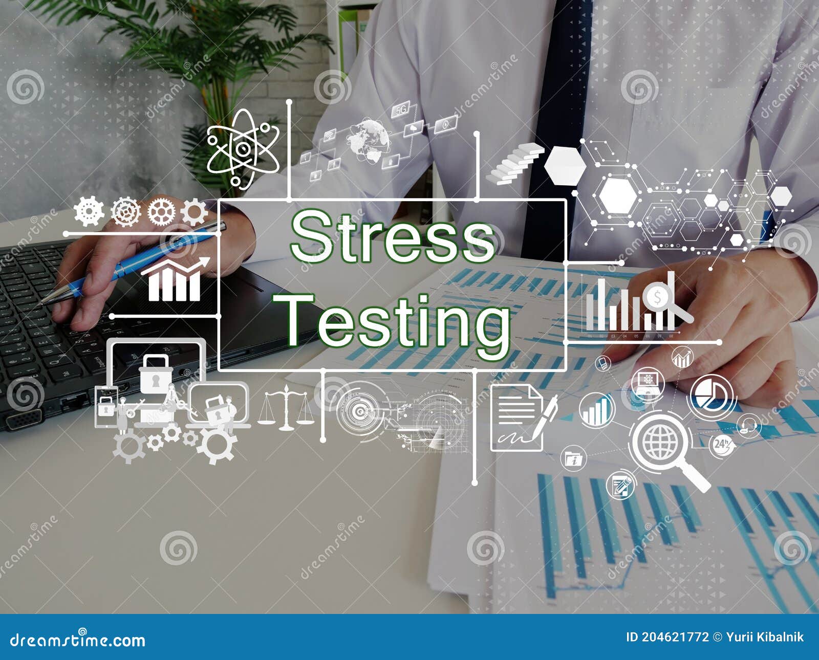 Financial Concept Meaning Stress Testing with Inscription on the Page ...