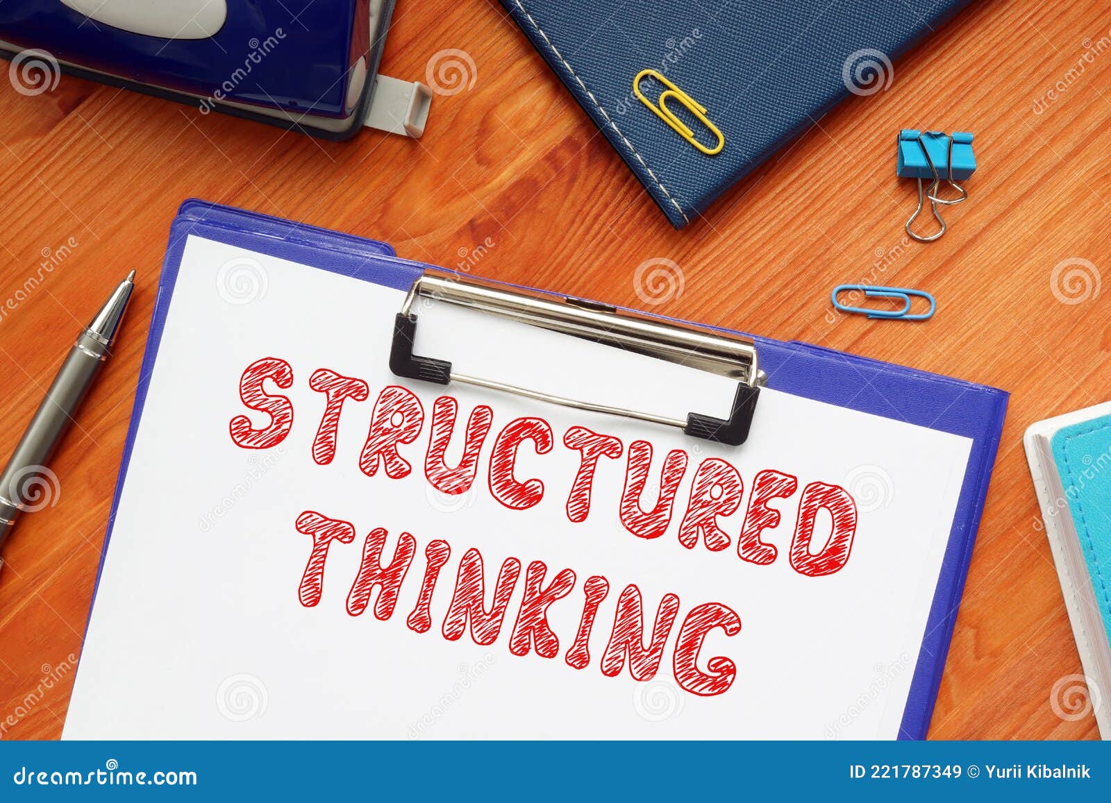 Financial Concept Meaning STRUCTURED THINKING with Phrase on the Sheet ...