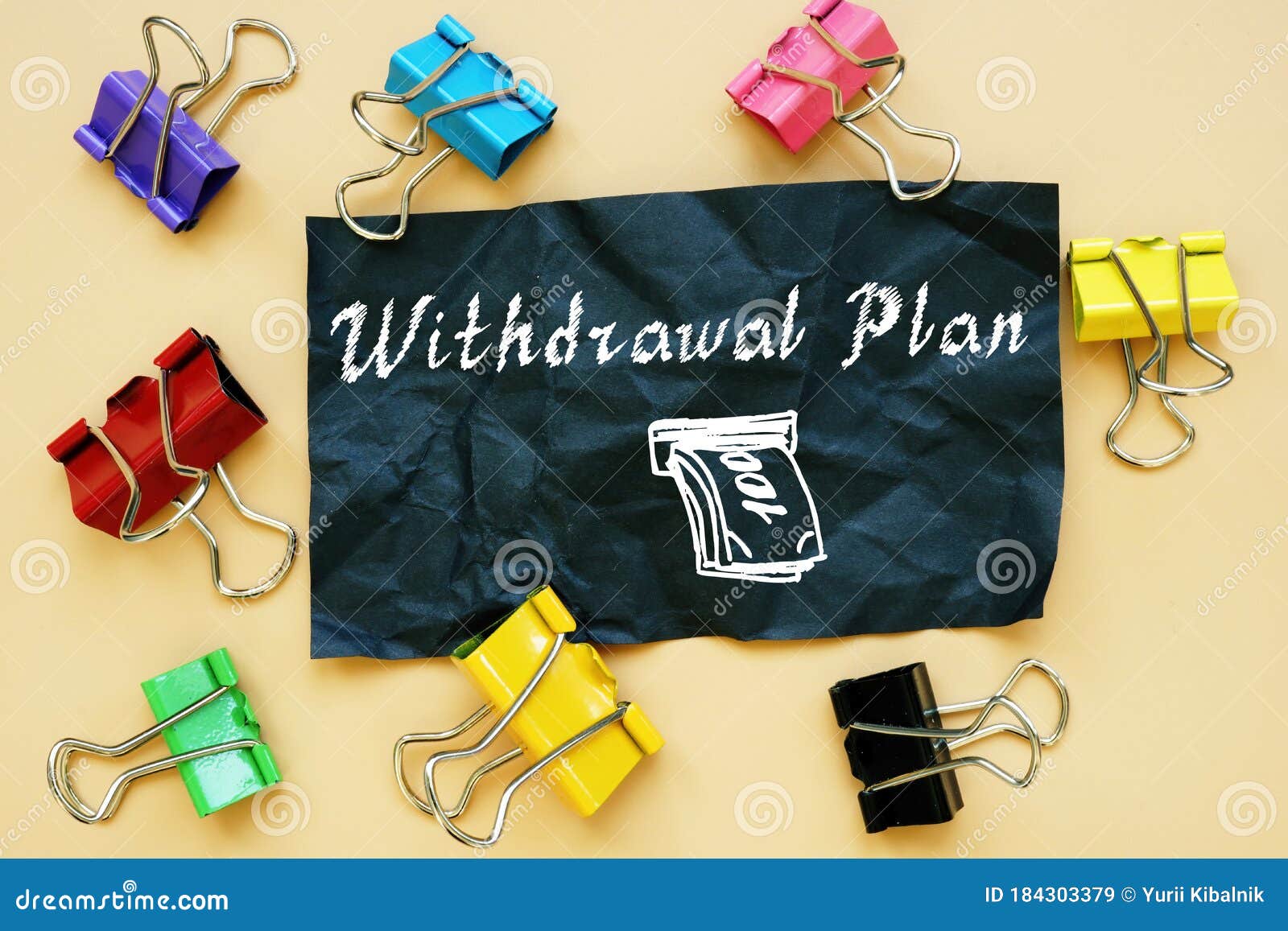 Financial Concept Meaning Withdrawal Plan with Sign on the Page Stock ...