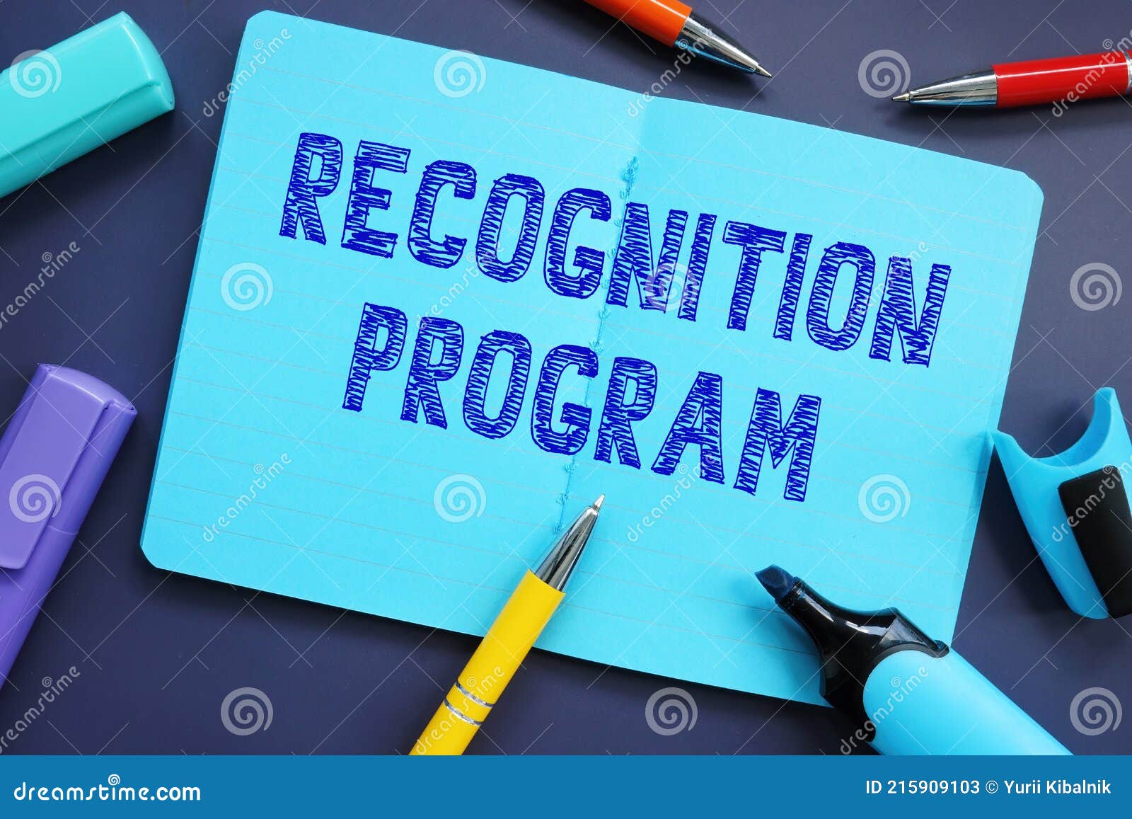 Financial Concept about Recognition Program with Sign on the Sheet ...