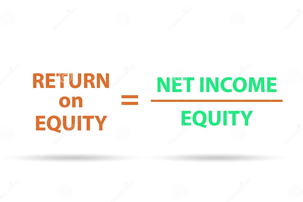 Financial Concept of Return on Equity Stock Illustration - Illustration ...