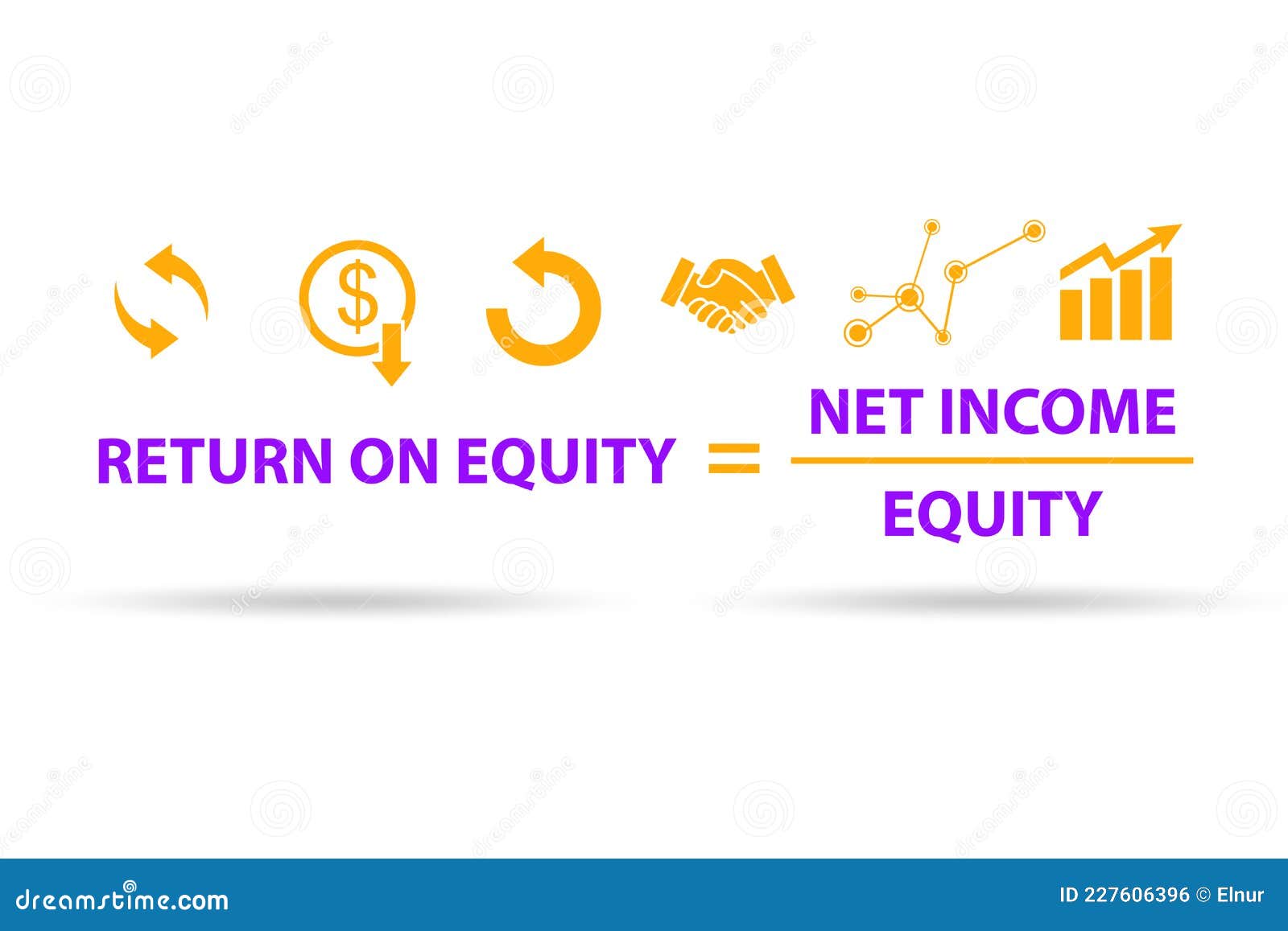 Financial Concept of Return on Equity Stock Photo - Image of budget ...