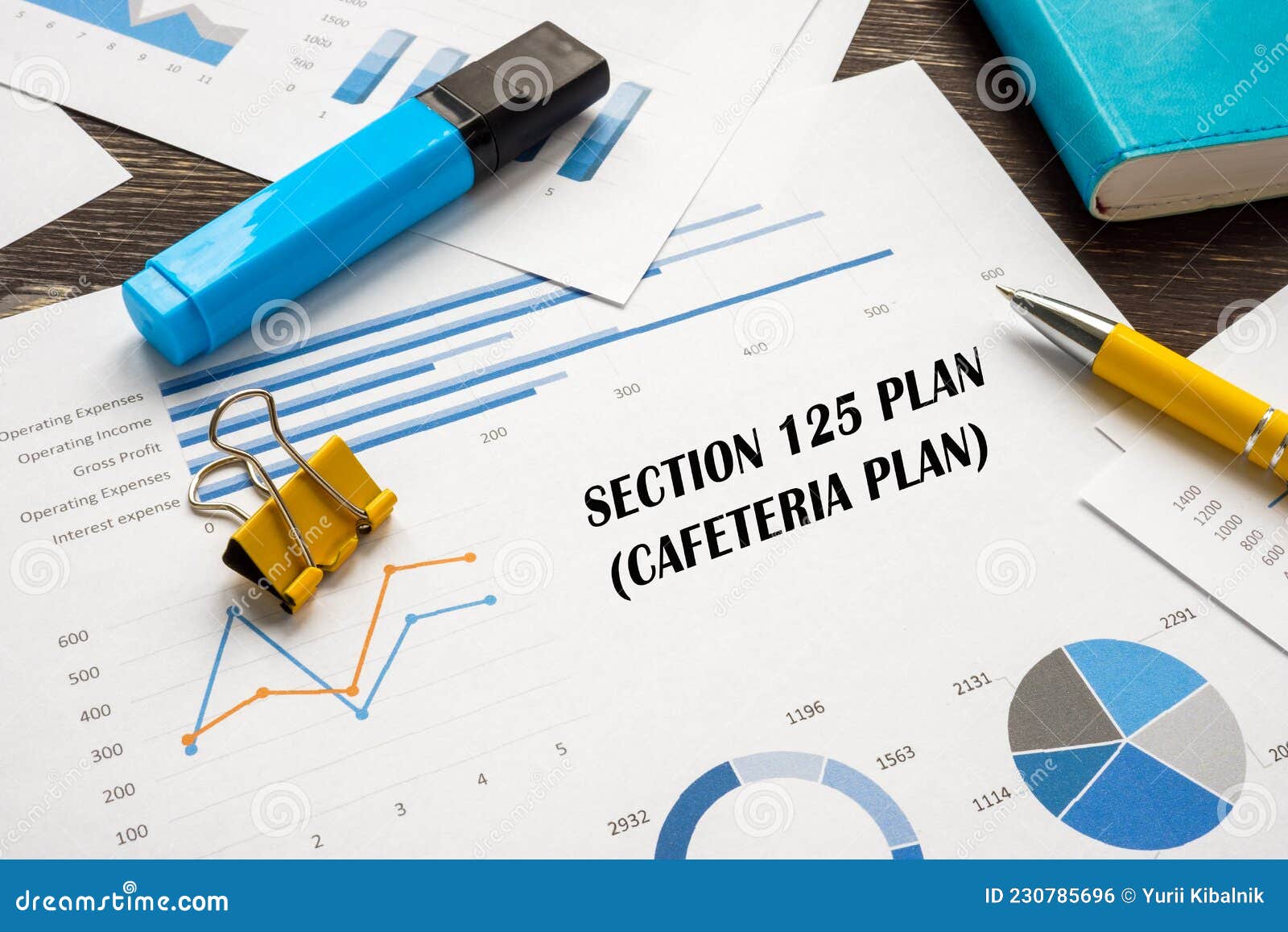 Financial Concept about Section 125 Plan Cafeteria Plan with Sign on ...