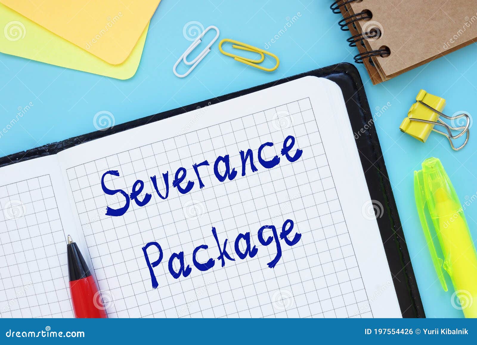 Financial Concept about Severance Package with Sign on the Page Stock ...
